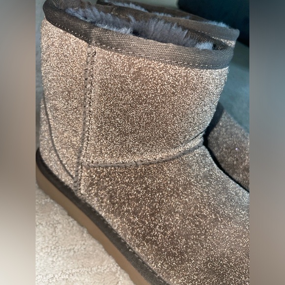 UGG | Shoes | Limited Edition Brown Glitter Mini Ii Uggs | Poshmark